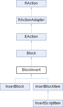 QCAD: BlockInsert Class Reference