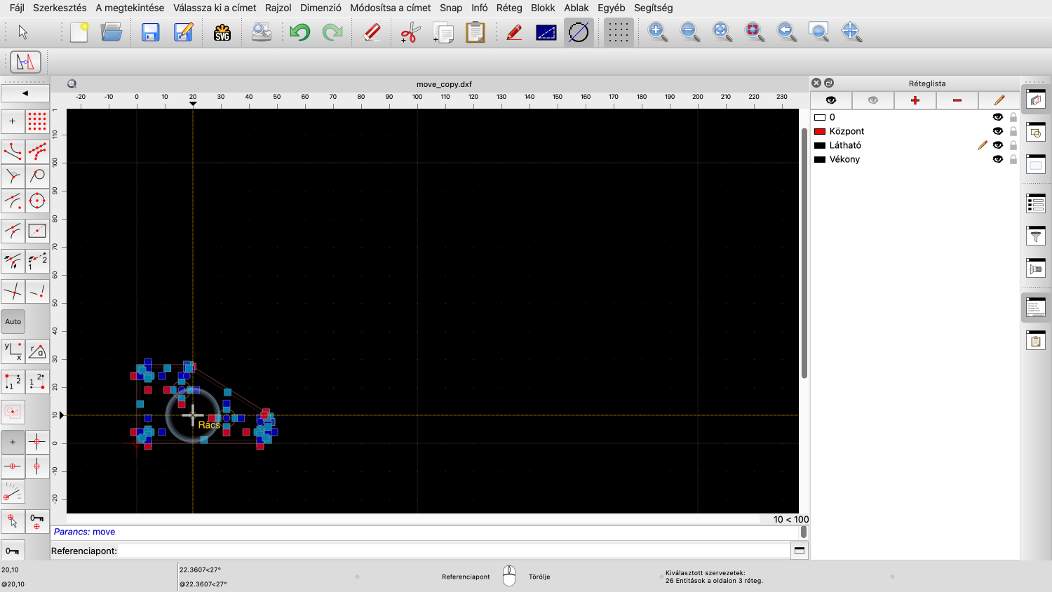 QCAD - Tutorial: 1.9 Módosítás