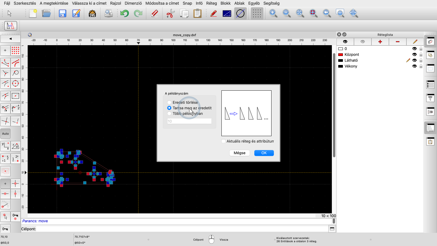 QCAD - Tutorial: 1.9 Módosítás