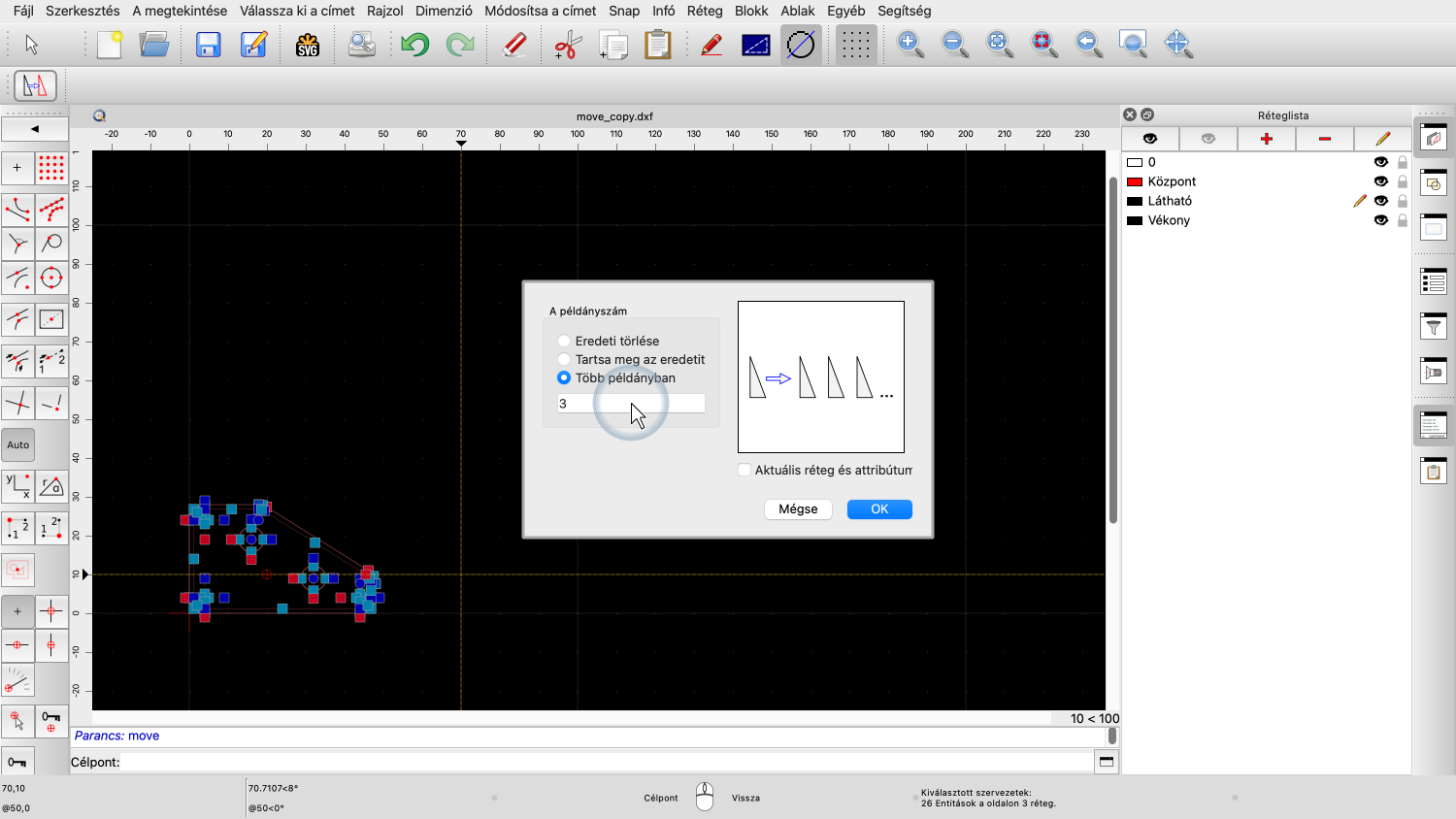 QCAD - Tutorial: 1.9 Módosítás